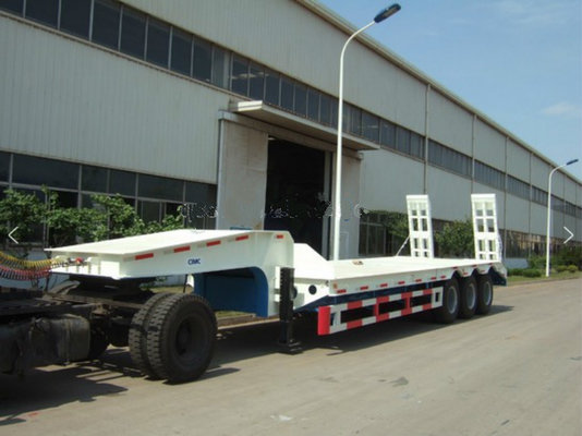 60 Ton Goosneck Low Bed Trailer CIMC 3 Axles Low Bed Container Carrier Trailer