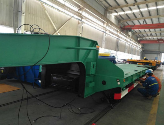 60 Ton Large Cargo Low Bed Trailer Commercial Extendable For Truck Transport