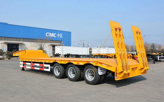 Heavy Equipment Low Bed Truck Trailer High Strength Hydraulic Type