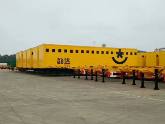 3 axle 13M Van Trailer For Express Company , 50 Tons CIMC Closed Dry Van Trailer