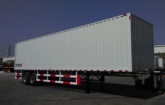 Flatbed Utility Cargo Van Trailer High Strength Container Hauler Trailer Double Axles