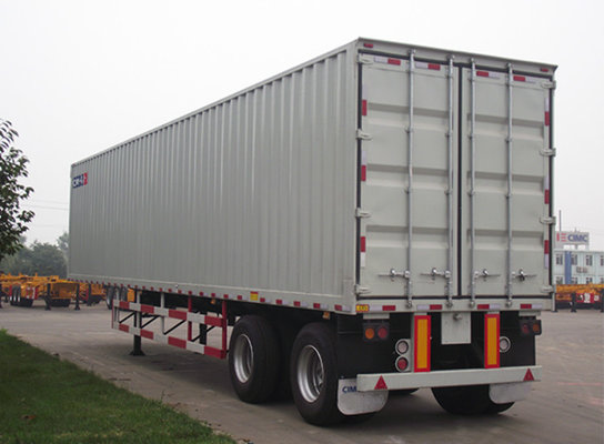 Dry Van Container Carrier Trailer Rear Double Door With Container Lock