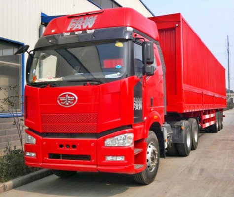 Full Opening Dry Van Trailer 3 Axles Container Semi Trailer Corrugated Plate