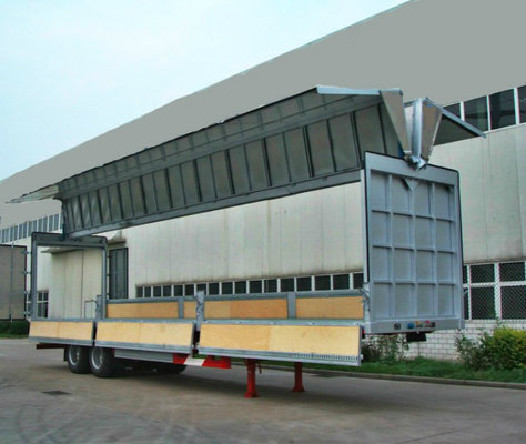 Hydraulic Control Dry Van Trailer Two Sides Wing Opening 30 Tons Capacity