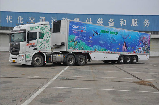 Aluminium Refrigerated Enclosed Cargo Trailers Composable With Curtain Side
