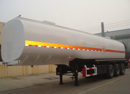 40000 Liters Fuel Tanker Semi Trailer Oval Shape Distortion Resistence