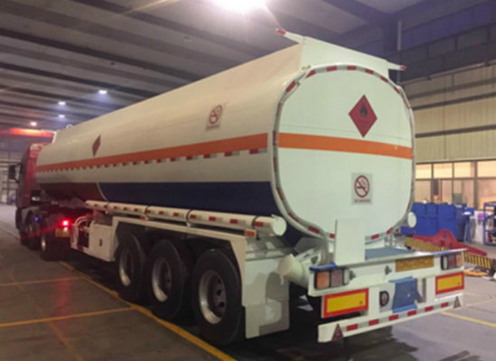 40000 Liters Fuel Tanker Semi Trailer Oval Shape Distortion Resistence