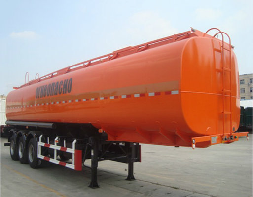 CIMC 42000 Liters Fuel Transfer Trailer High Strength Carbon Steel Q235