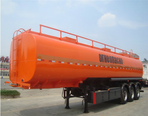 CIMC 42000 Liters Fuel Transfer Trailer High Strength Carbon Steel Q235