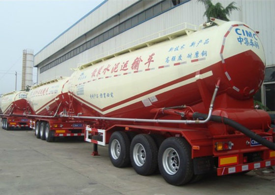 Enclosed Cement Hauling Trailers Pneumatic Standard Mechanical Suspension