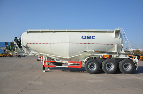 3 Axles 50 Tons Cement Tanker Trailer 3 Axle With Carbon Steel Silo