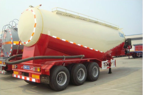 Concrete Cement Tanker Trailer Dry Bulk Cement Trailers With 2 Compartments