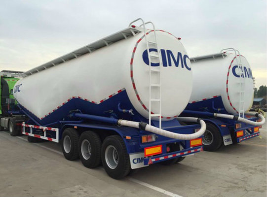 Storage Powder Cement Semi Trailer Diesel Engine CIMC Pneumatic Type
