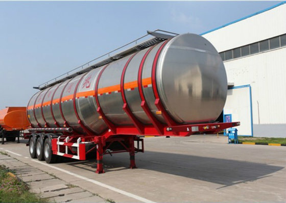 Insulated Nitrate Stainless Steel Semi Trailers Tri Axle Tanker Trailer