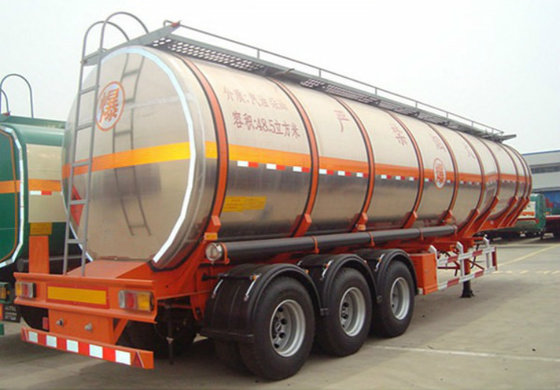Insulated Nitrate Stainless Steel Semi Trailers Tri Axle Tanker Trailer