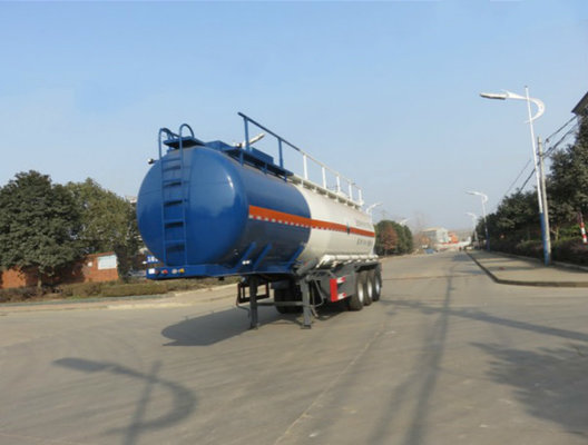 32cbm Hydrochloric Acid Liquid Tank Trailers 37 Tons Inner Lining Plastic