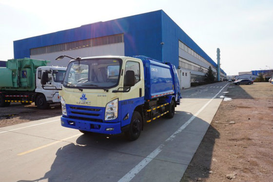 6 CBM Solid Waste Garbage Truck Compactor Type For Collecting Garbage