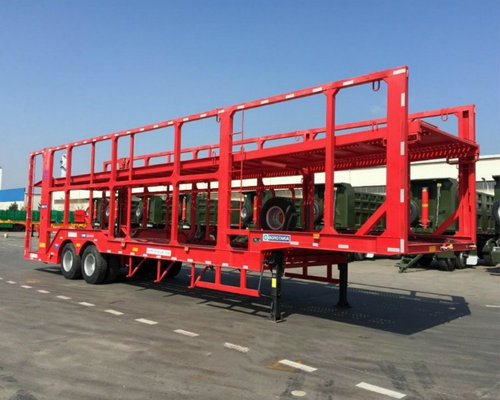 17 Meters Automobile Transport Carriers Double Axles 2 Floors Car Hauler Truck
