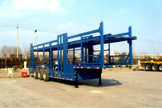3 Axle 22 Meters Auto Transport Carriers Hydraulic Semi Truck Car Carrier