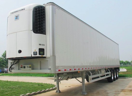 Truck Refrigerated Tractor Trailer Reefer Custom Cargo Trailers High Wall Thickness