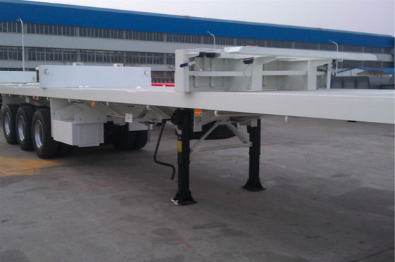 Skeleton Flatbed Container Trailer / Aluminum Flatbed Semi Trailer 3 Tire