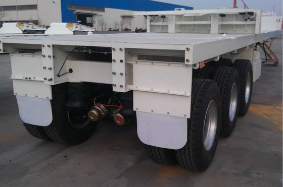 Skeleton Flatbed Container Trailer / Aluminum Flatbed Semi Trailer 3 Tire