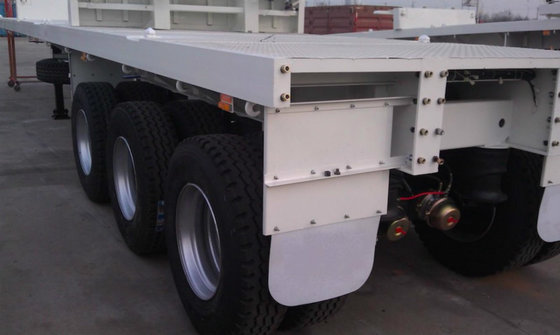 Skeleton Flatbed Container Trailer / Aluminum Flatbed Semi Trailer 3 Tire