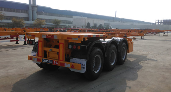 Flatbed Shipping Container Delivery Trailer High Efficiency For Port Transport
