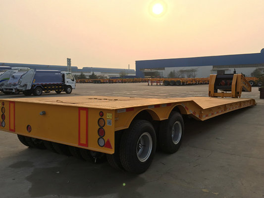 2 Axle Detachable Low Bed Semi Trailer 40 Tons Front Loading Container Transport Trailer