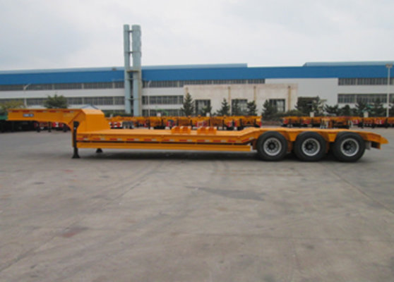 Low Bed Container Delivery Trailer Light Tare Weight CIMC Concave Type