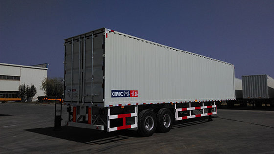 Flatbed Utility Cargo Van Trailer High Strength Container Hauler Trailer Double Axles