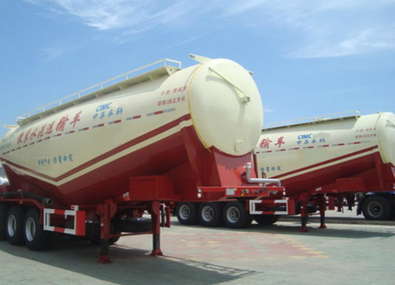 Enclosed Cement Hauling Trailers Pneumatic Standard Mechanical Suspension