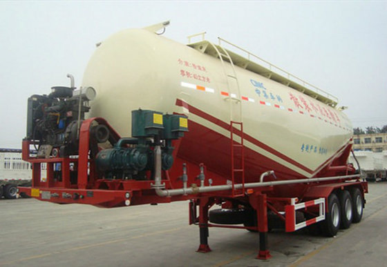 Large Capacity Cement Powder Tank Semi Trailer V Silo Shape FR Container