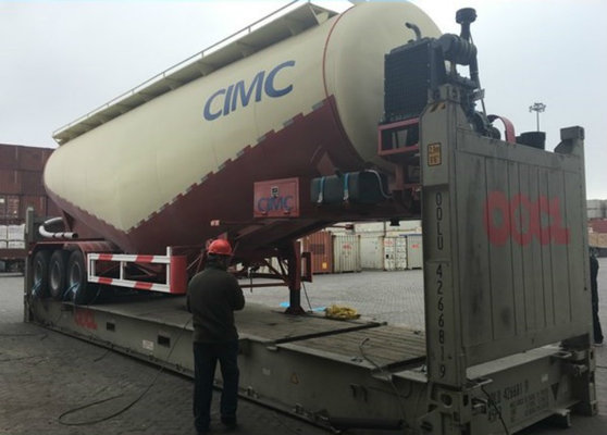High Strength Cement Tanker Trailer Durable Cement Bulk Carrier 2 Manhole