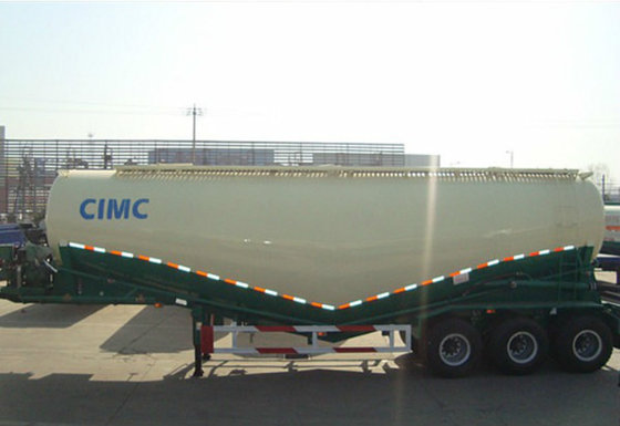 42CBM Bulk Cement Truck Mechanical Suspension For Transport Powder Material