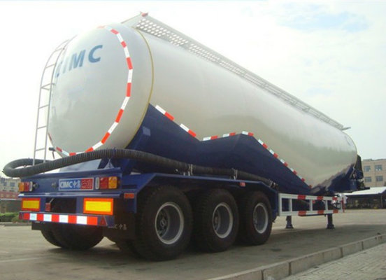 Pneumatic Cement Tanker Trailer Cement Bulk Carrier Truck Mechanical Suspension