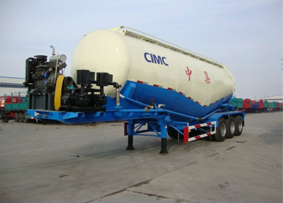 Storage Powder Cement Semi Trailer Diesel Engine CIMC Pneumatic Type