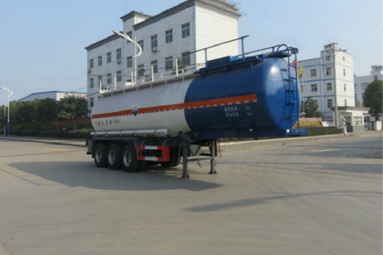 32cbm Hydrochloric Acid Liquid Tank Trailers 37 Tons Inner Lining Plastic