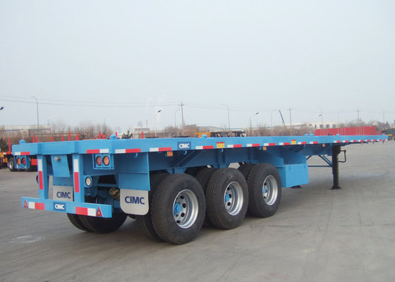 CIMC 40 foot 53 foot flatbed trailer tri axle flat bed trailer carbon steel heavy duty trailers