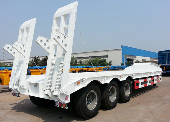 100 ton heavy equipment transportation truck trailer 50 ton lowbed trailer BPW axle for sale