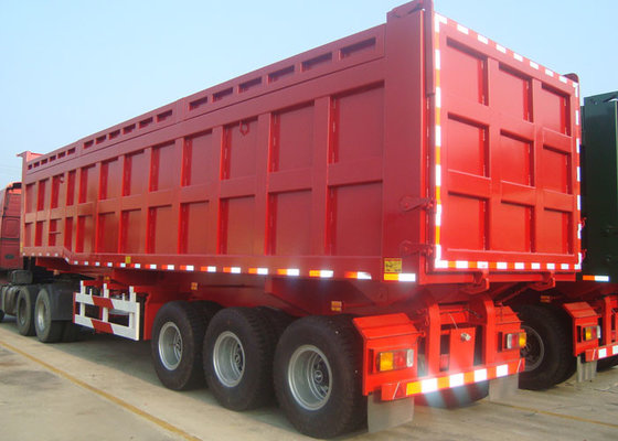 CIMC high quality double 3 axle dump trailer self dumper trailer semi end dump trailer for sale