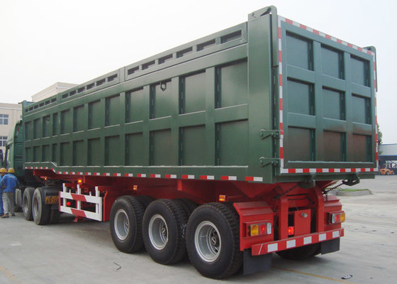CIMC high quality double 3 axle dump trailer self dumper trailer semi end dump trailer for sale
