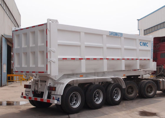 CIMC hydraulic enclose fifth wheel heavy duty dump trailer cargo dumping trailer for sale
