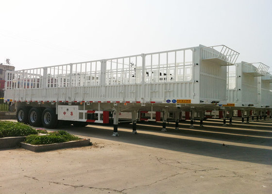 CIMC best cargo trailer manufacture flatbed drop side livestock semi trailer for sale