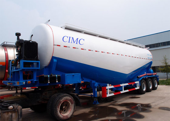 CIMC tri axle dry bulk cement tank trailer pneumatic bulk tank trailer for sale