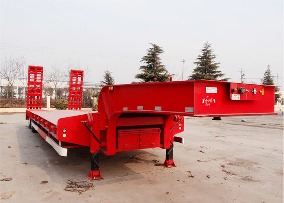 CIMC 60 t hydraulic low bed trailer excavator transport semi trailer dimension of 16m 3 axles