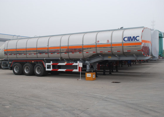 CIMC alum fuel tank trailer transport diesel crude oil tank trailer aluminium tanker trailer for sale