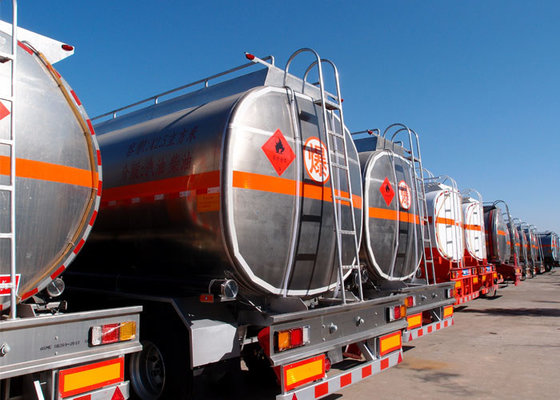 CIMC alum fuel tank trailer transport diesel crude oil tank trailer aluminium tanker trailer for sale