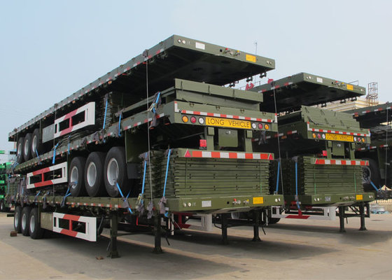 CIMC 20 ft flatbed trailer with iron stake 40 ft high bed semi trailer for container transportation