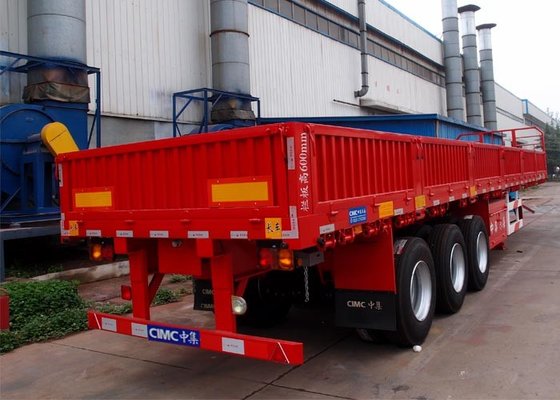 CIMC side wall semi trailer for bulk cargo 40 ft flatbed trailer with side wall drop side trailer